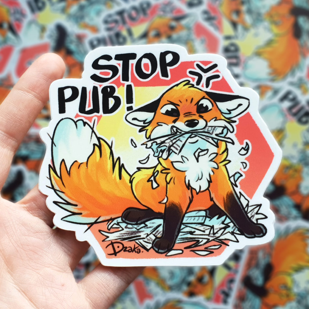 Stickers Stop Pub • Renard Rageux – Dzaka