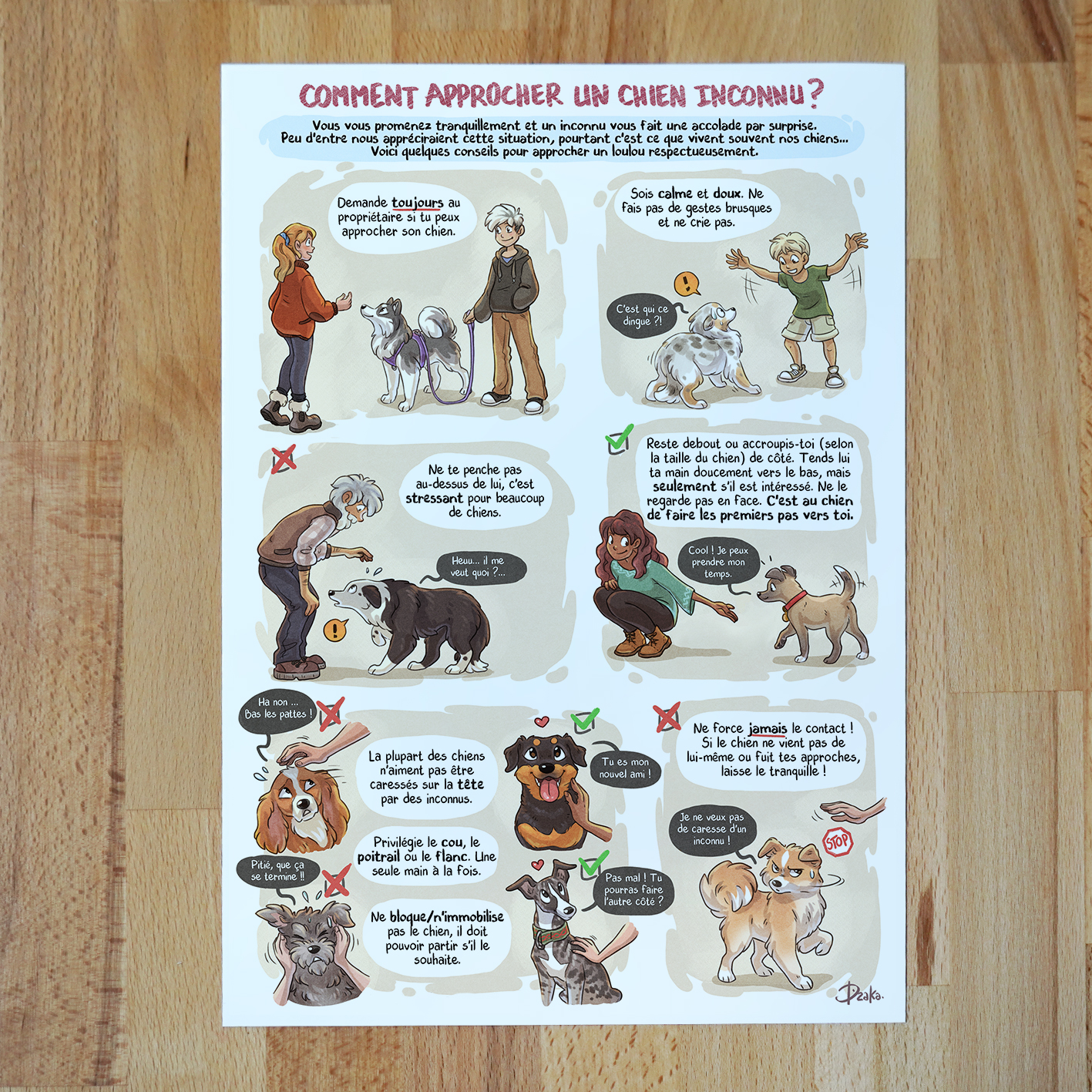 Fiche A4 • Comment Approcher Un Chien Inconnu ? – Dzaka